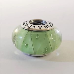 Pandora | Jewelry | Pandora Pair Of Green Looking Glass Murano Glass ...